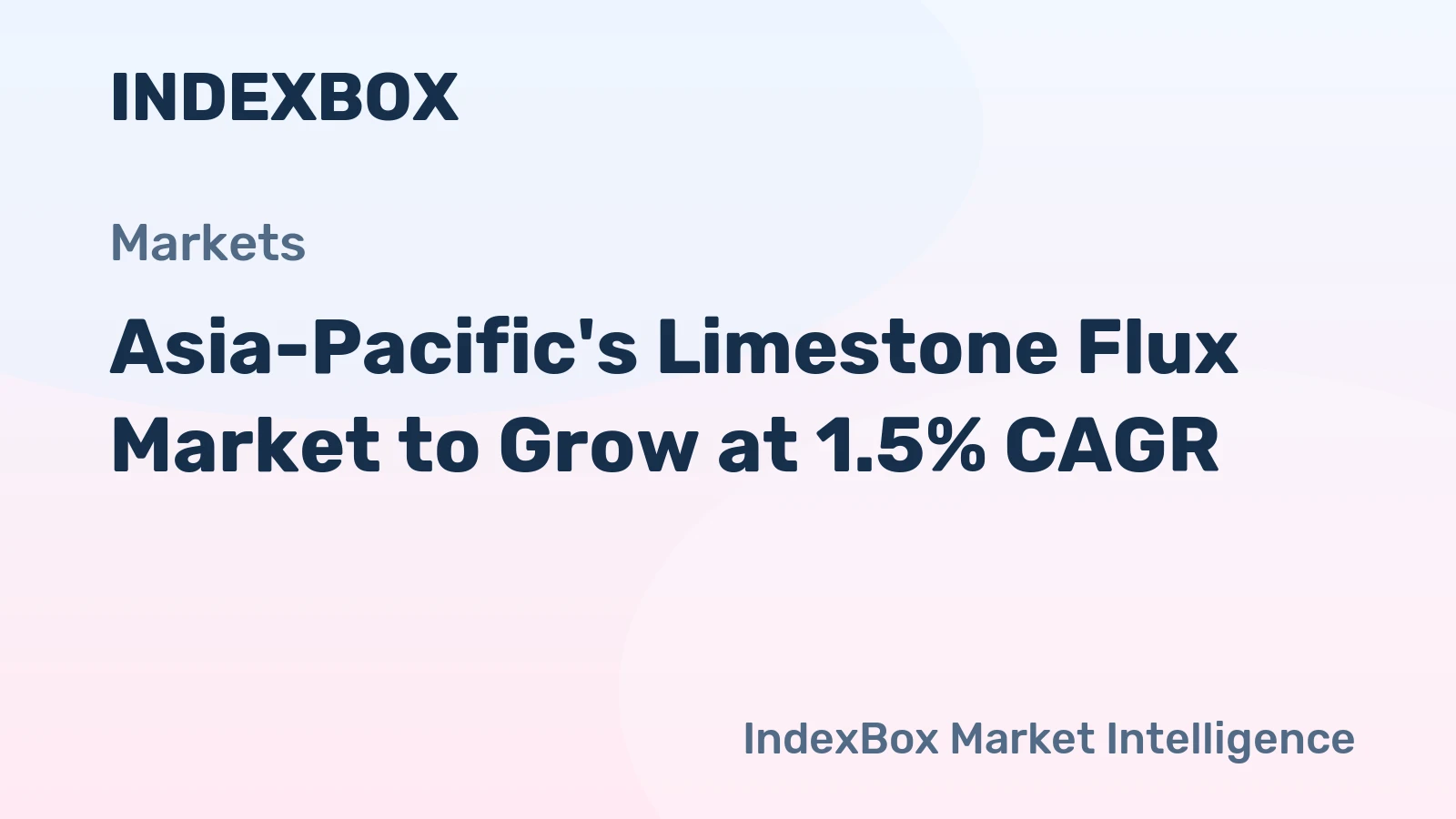 Asia-Pacific's Limestone Flux Market to Grow at 1.5% CAGR