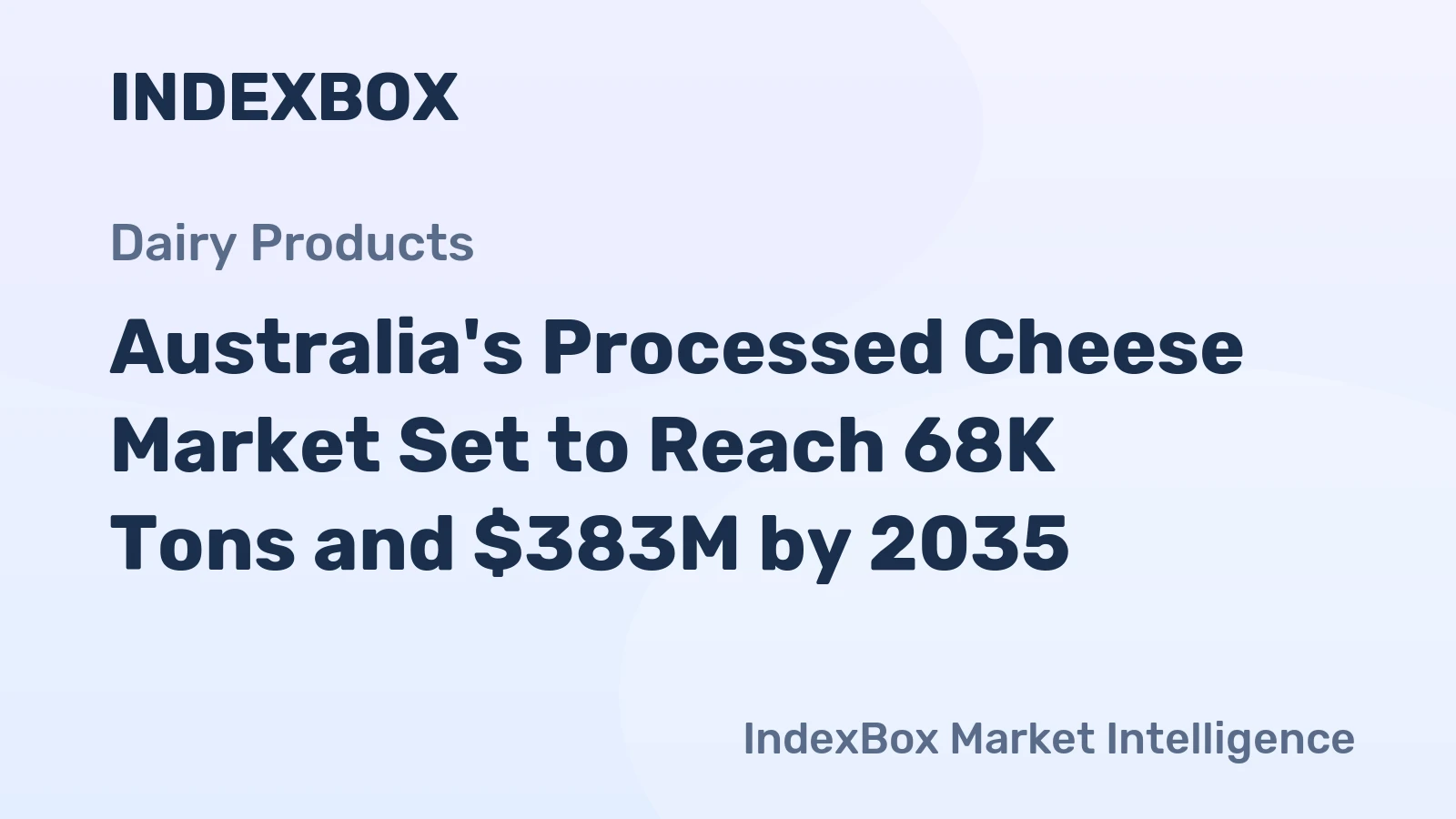 Australia's Processed Cheese Market Set to Reach 68K Tons and $383M by 2035