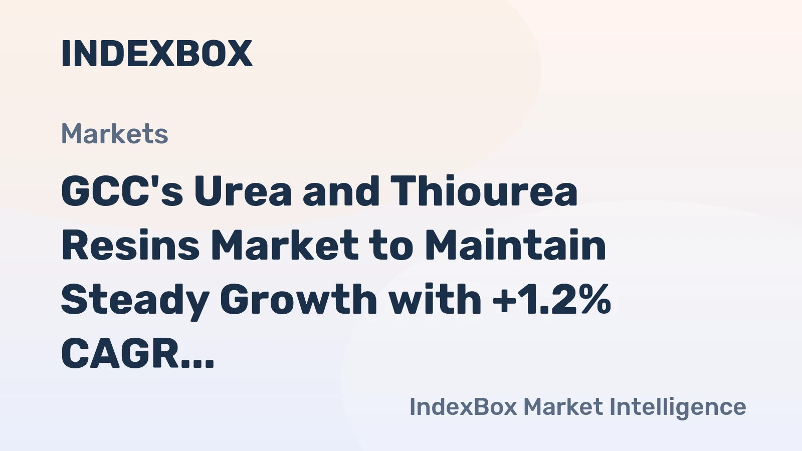 GCC's Urea and Thiourea Resins Market to Maintain Steady Growth with +1.2% CAGR through 2035, Reaching $428M in Value
