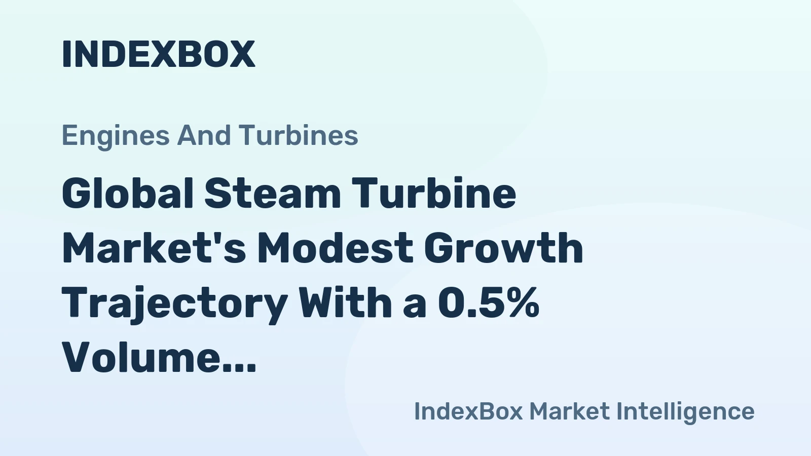 Global Steam Turbine Market's Modest Growth Trajectory With a 0.5% Volume CAGR Through 2035