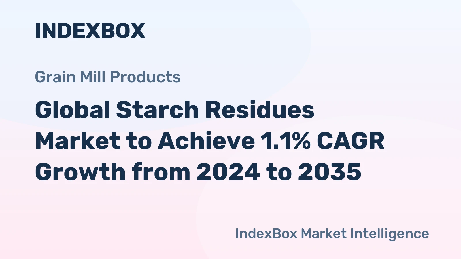 Global Starch Residues Market to Achieve 1.1% CAGR Growth from 2024 to 2035