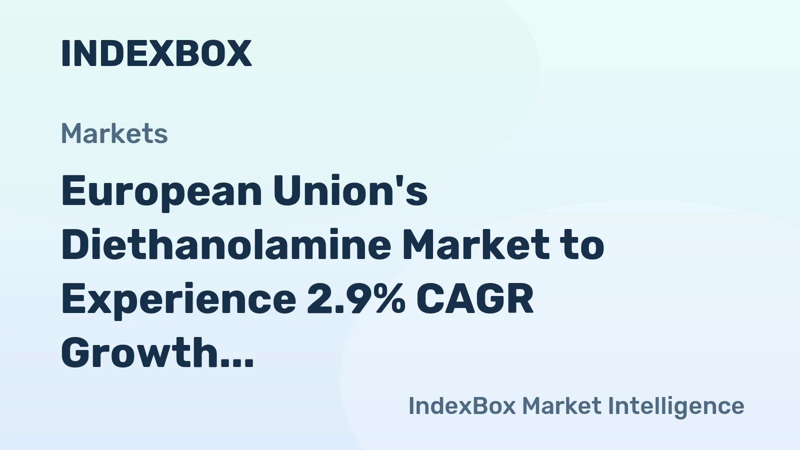 European Union's Diethanolamine Market to Experience 2.9% CAGR Growth over Next Decade