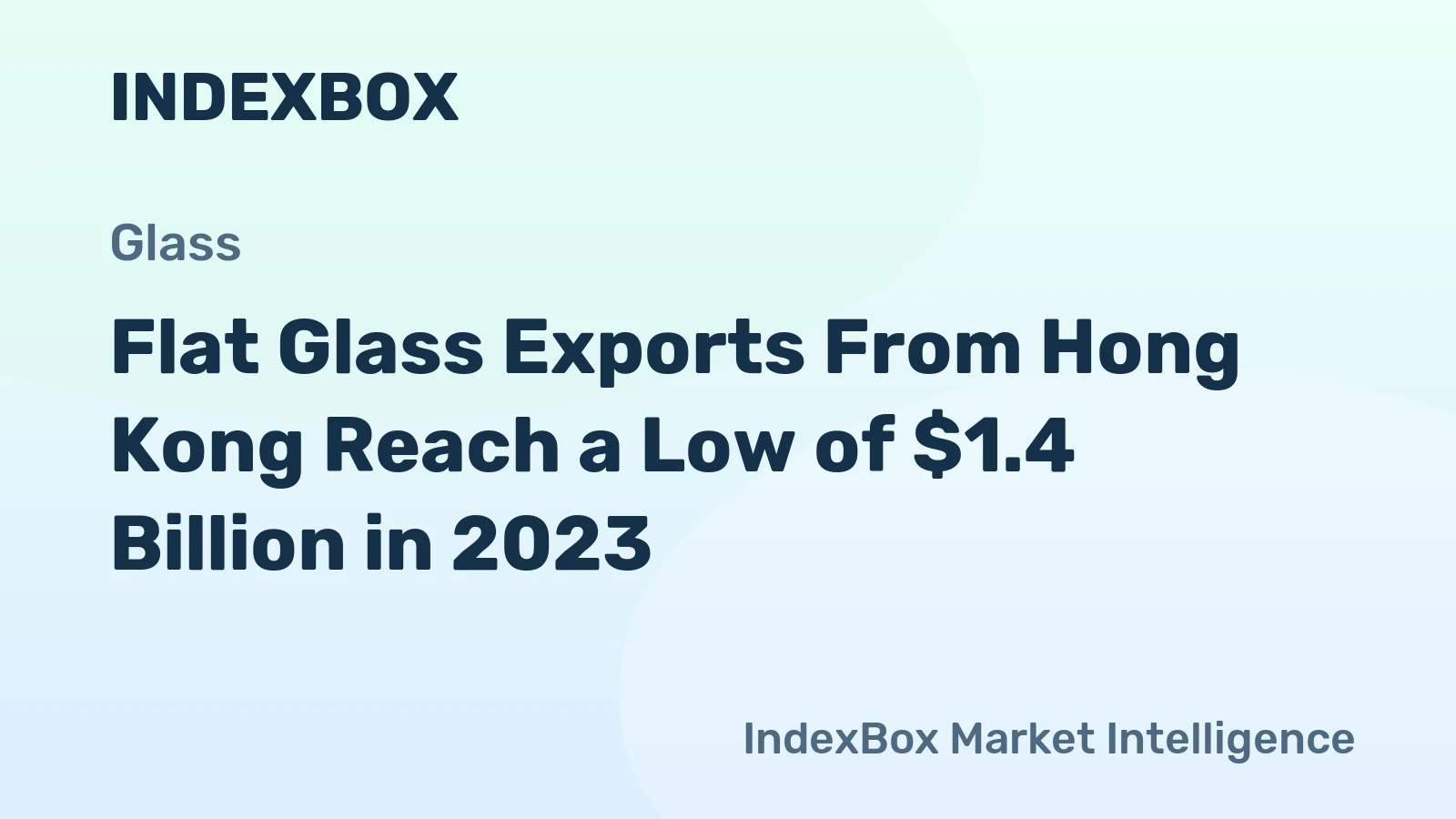 Flat Glass Exports From Hong Kong Reach a Low of $1.4 Billion in 2023