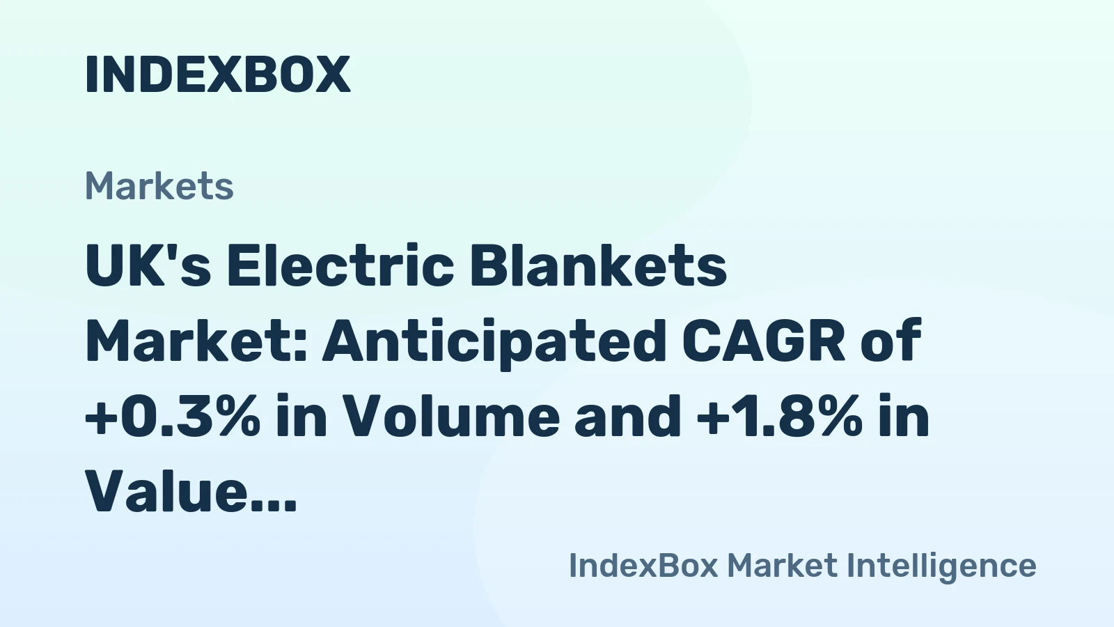 UK's Electric Blankets Market: Anticipated CAGR of +0.3% in Volume and +1.8% in Value from 2024 to 2035