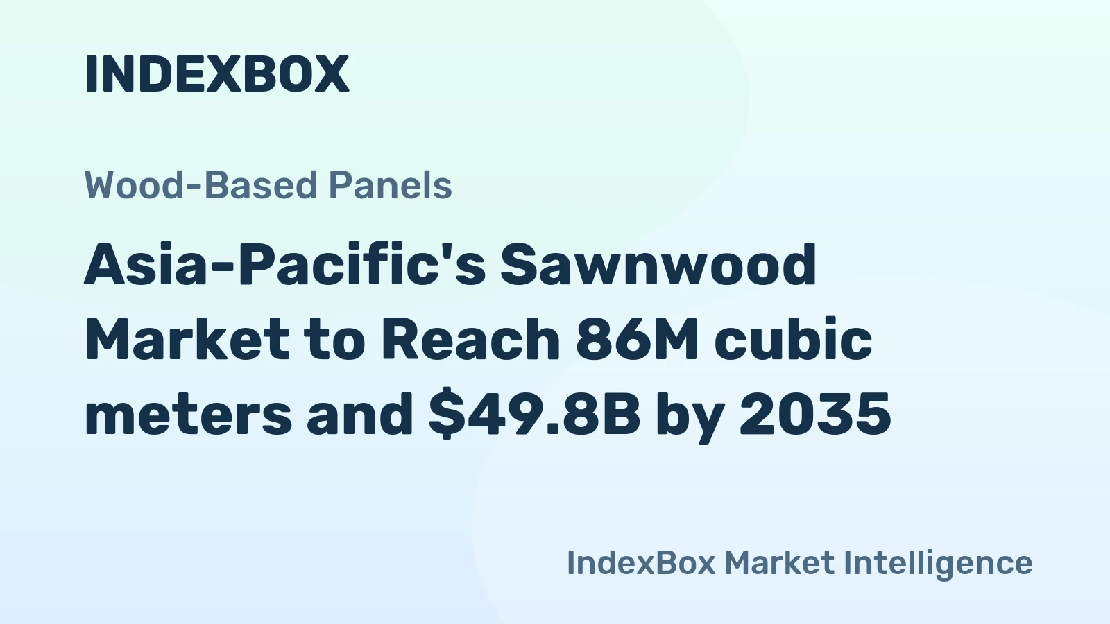 Asia-Pacific's Sawnwood Market to Reach 86M cubic meters and $49.8B by 2035