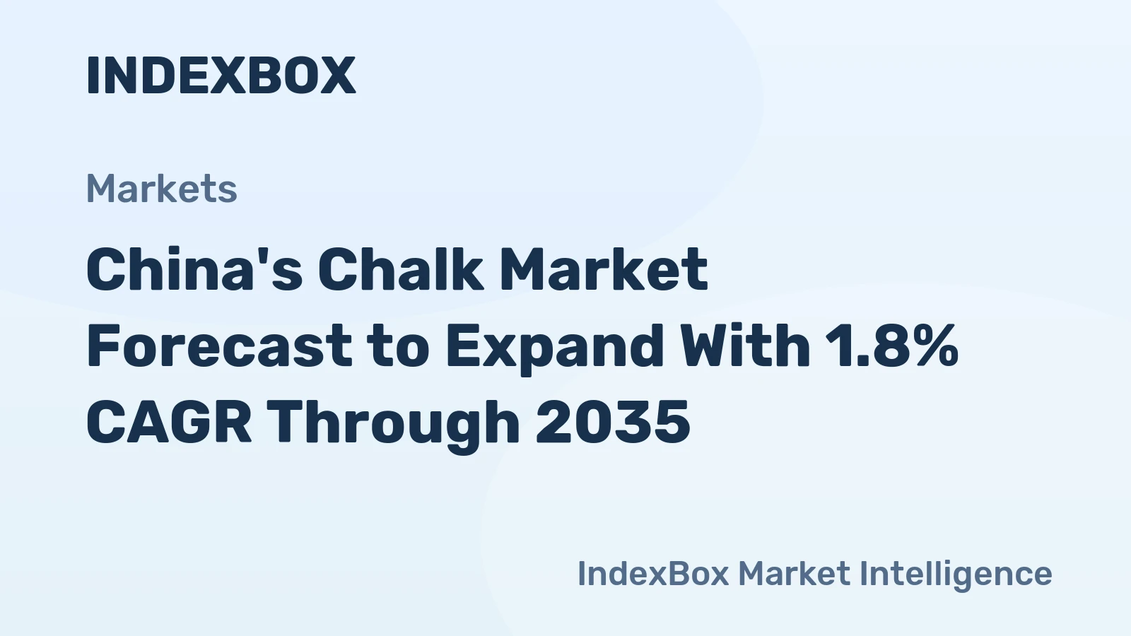 China's Chalk Market Forecast to Expand With 1.8% CAGR Through 2035