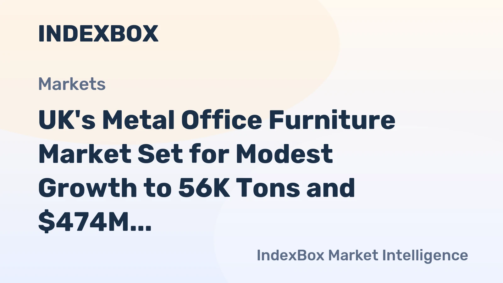 UK's Metal Office Furniture Market Set for Modest Growth to 56K Tons and $474M Value