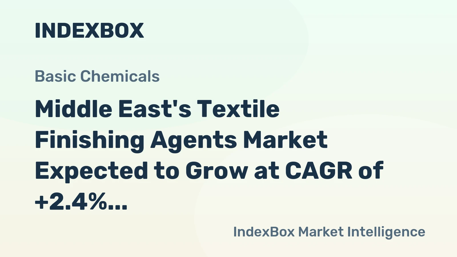 Middle East's Textile Finishing Agents Market Expected to Grow at CAGR of +2.4% through 2035