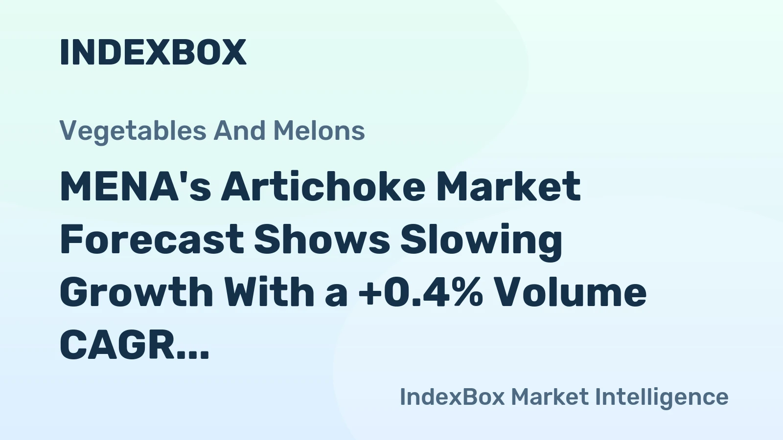 MENA's Artichoke Market Forecast Shows Slowing Growth With a +0.4% Volume CAGR Through 2035