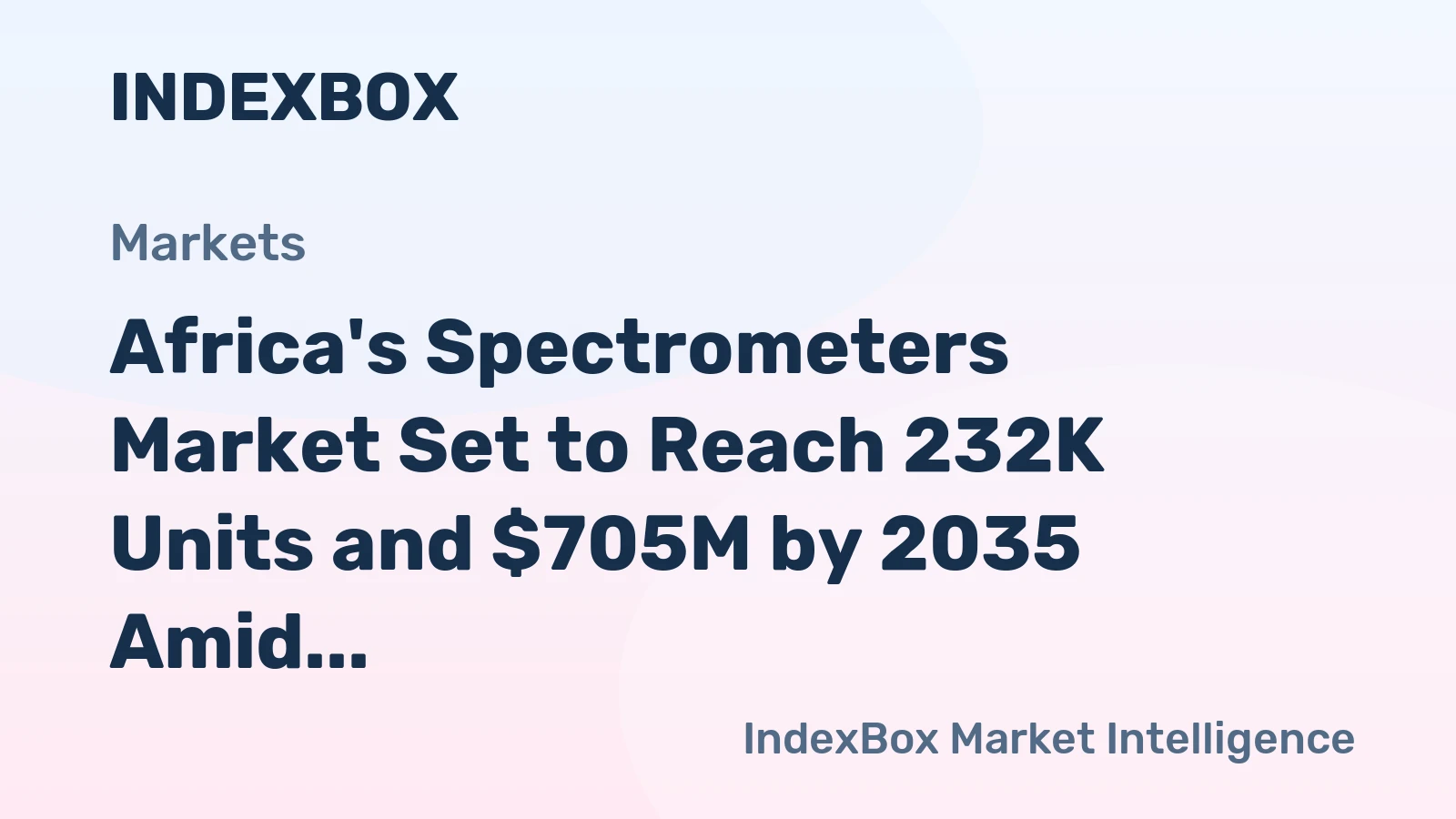 Africa's Spectrometers Market Set to Reach 232K Units and $705M by 2035 Amid Slowing Growth
