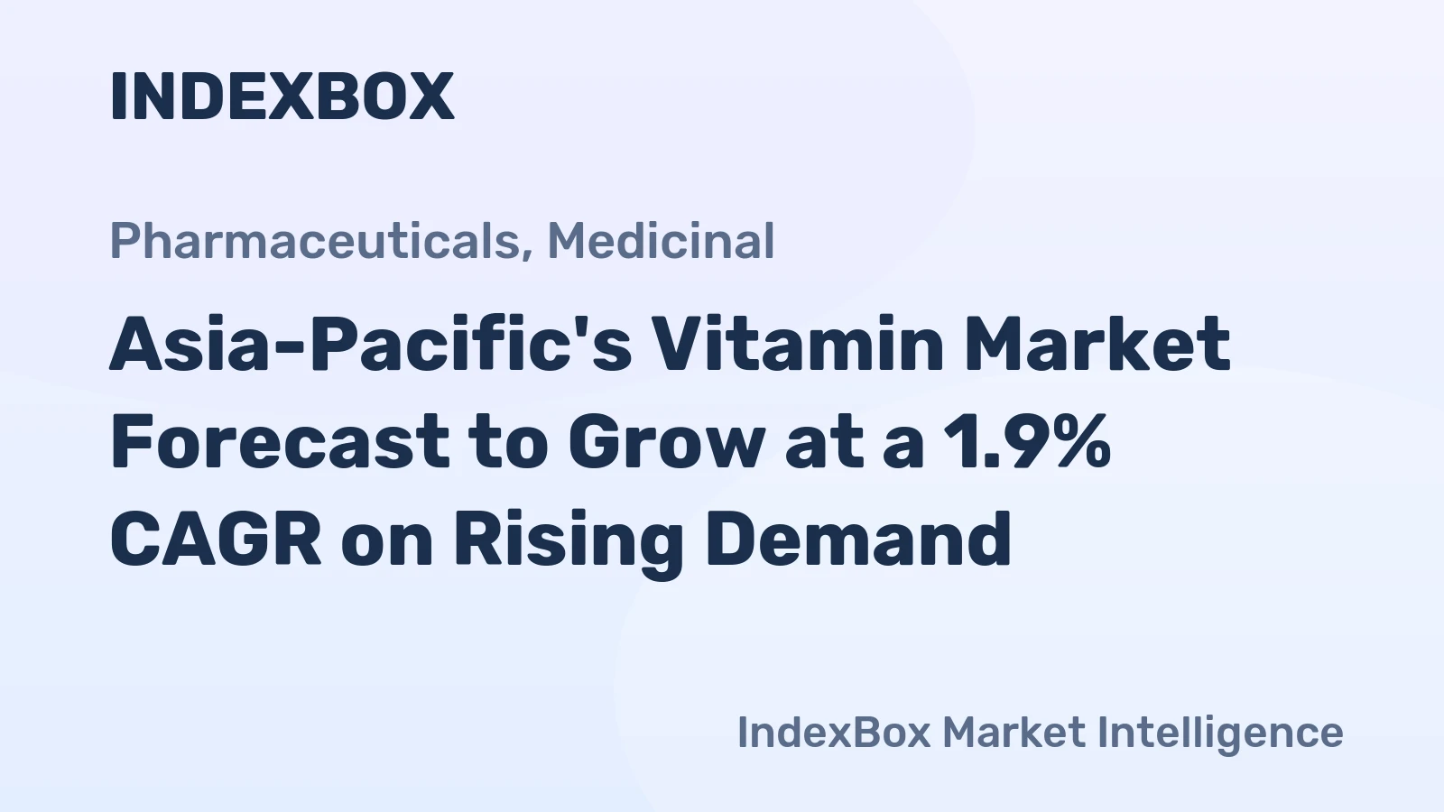 Asia-Pacific's Vitamin Market Forecast to Grow at a 1.9% CAGR on Rising Demand