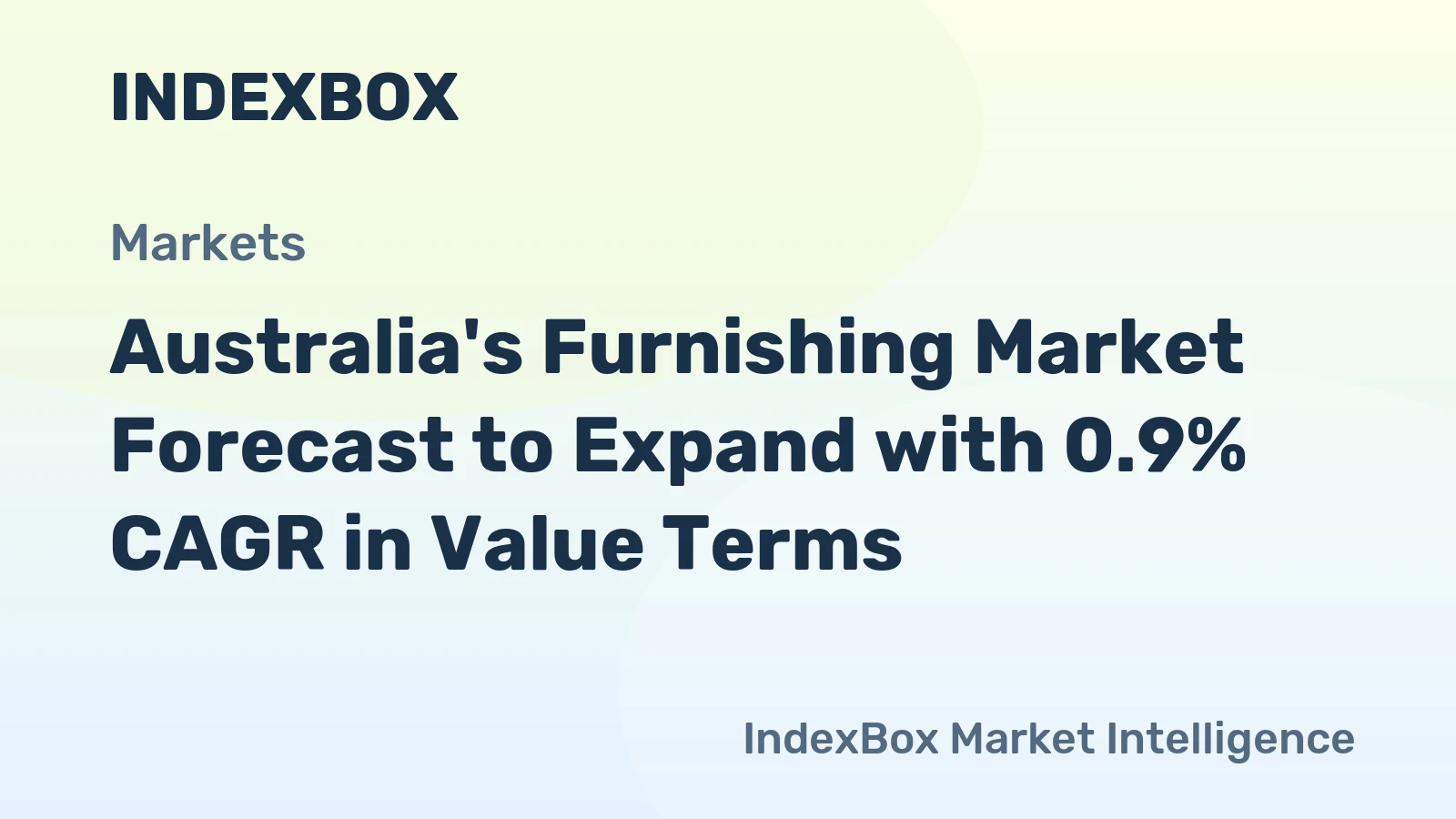 Australia's Furnishing Market Forecast to Expand with 0.9% CAGR in Value Terms