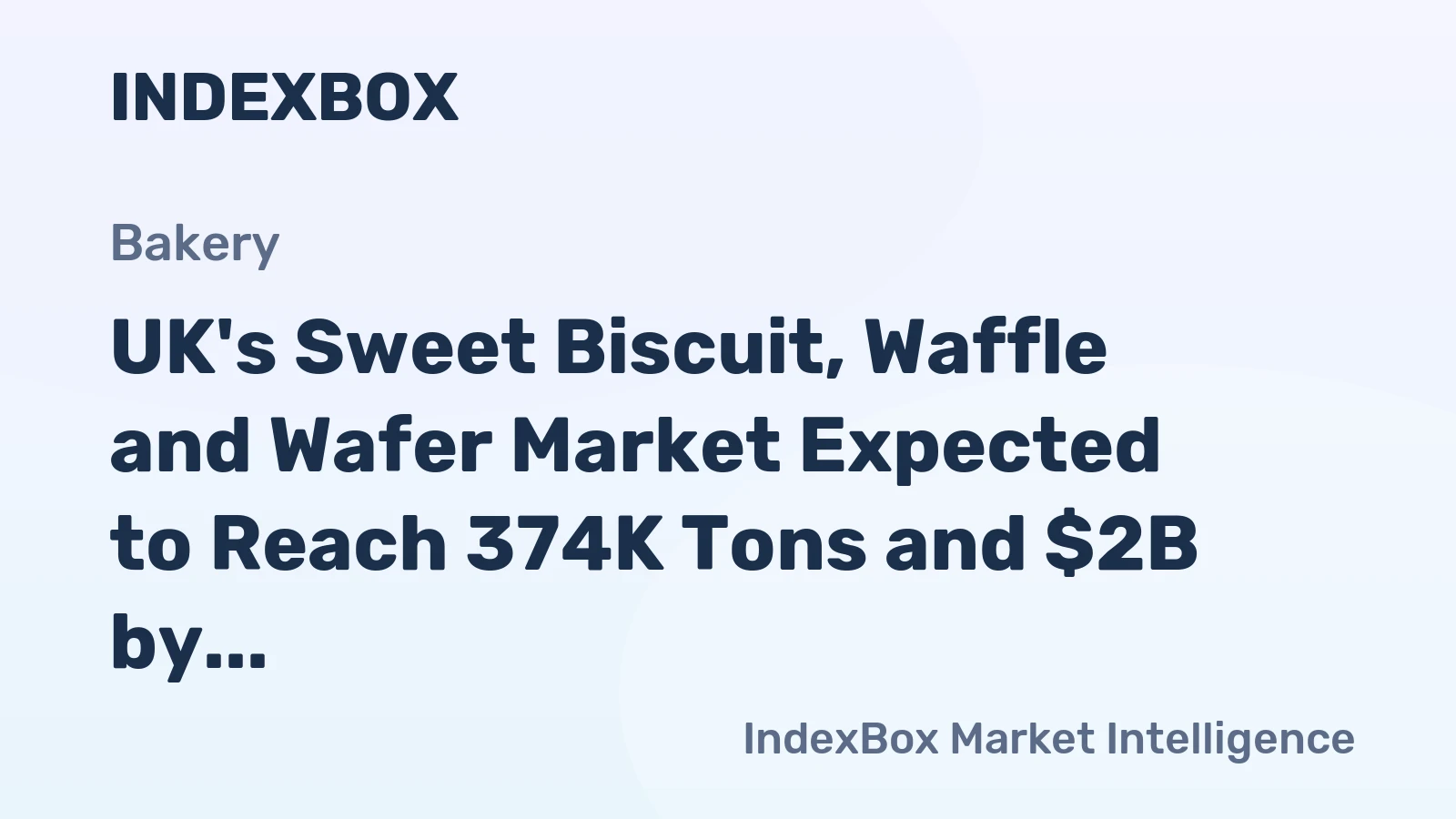 UK's Sweet Biscuit, Waffle and Wafer Market Expected to Reach 374K Tons and $2B by 2035