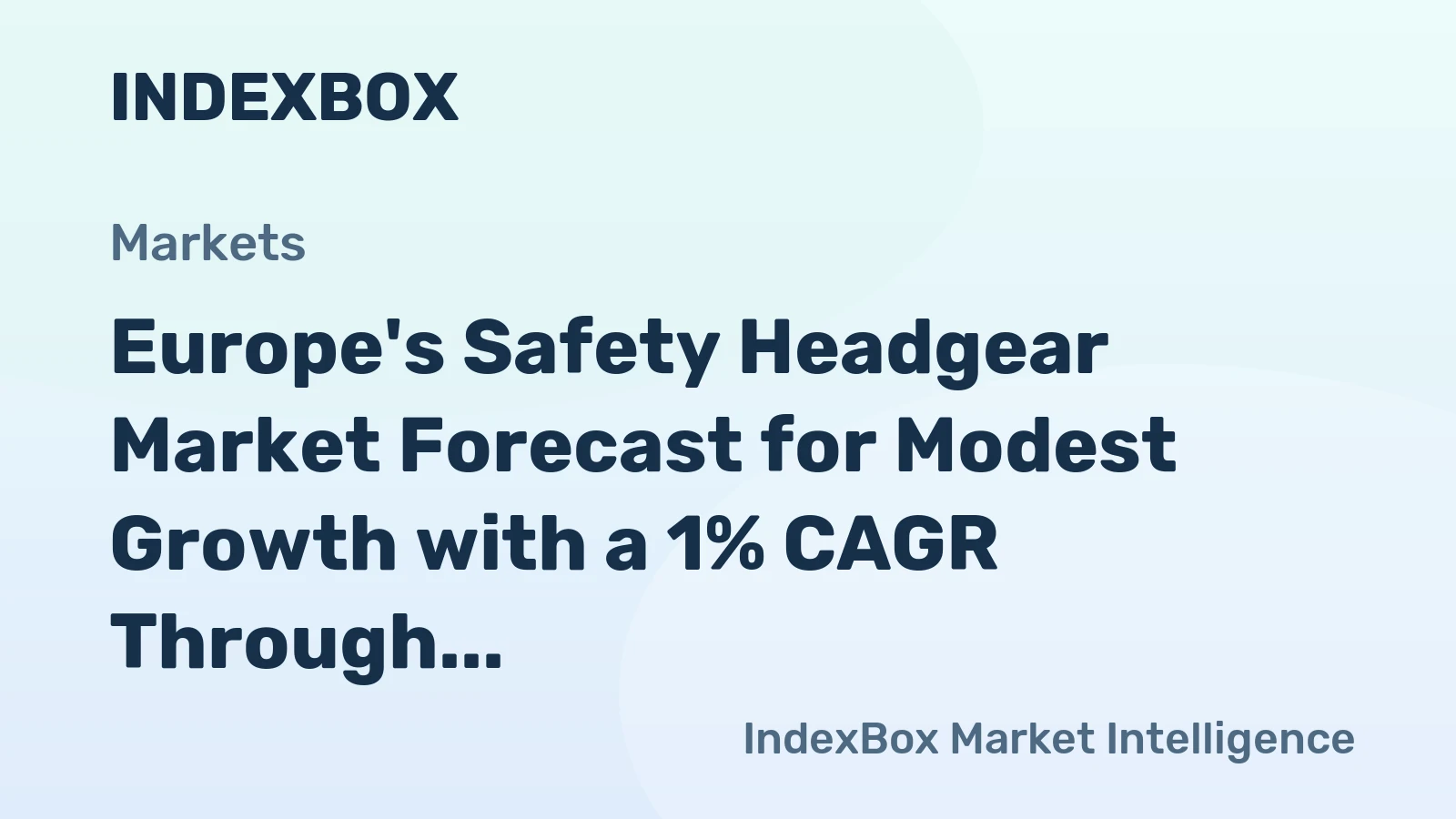 Europe's Safety Headgear Market Forecast for Modest Growth with a 1% CAGR Through 2035