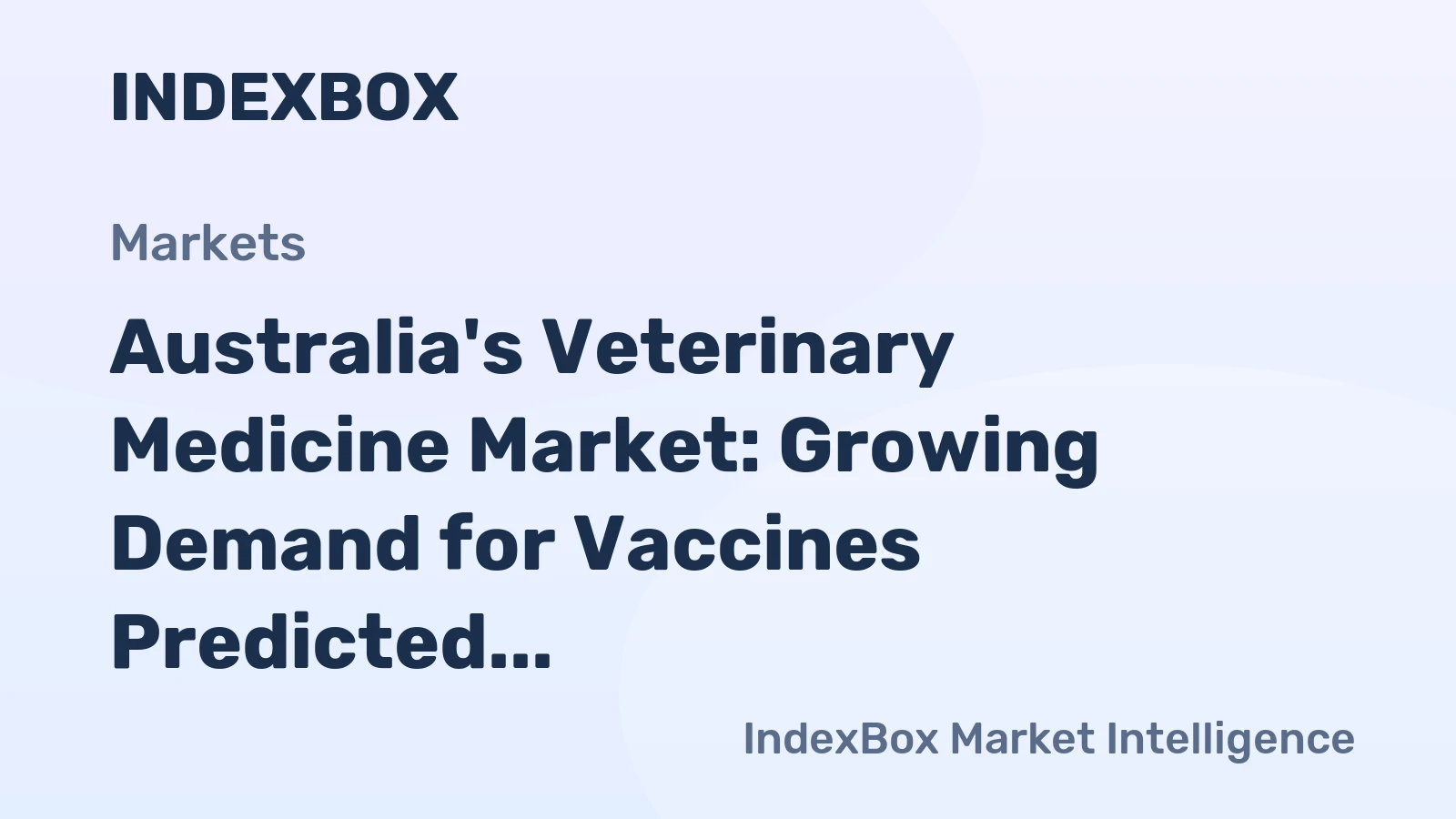 Australia's Veterinary Medicine Market: Growing Demand for Vaccines Predicted to Drive Modest Market Expansion to 2.3K tons by 2035, Valued at $323M
