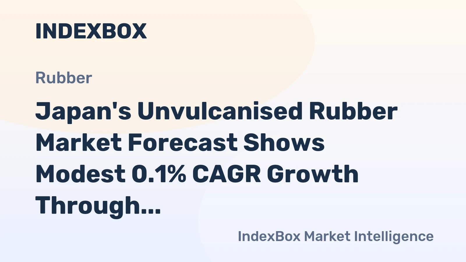 Japan's Unvulcanised Rubber Market Forecast Shows Modest 0.1% CAGR Growth Through 2035