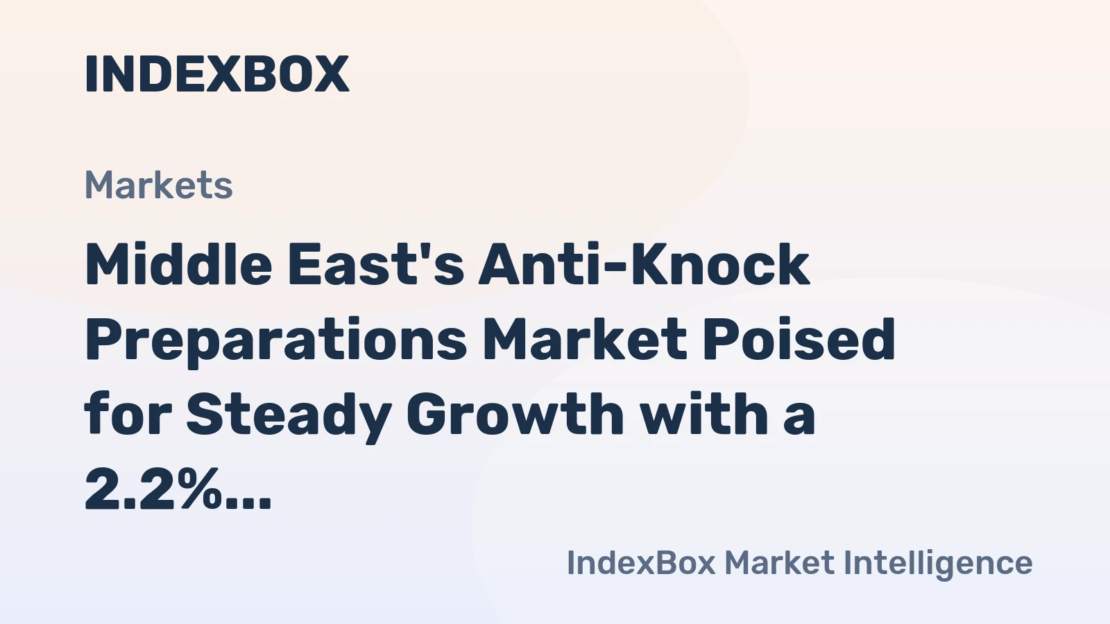 Middle East's Anti-Knock Preparations Market Poised for Steady Growth with a 2.2% CAGR in Value
