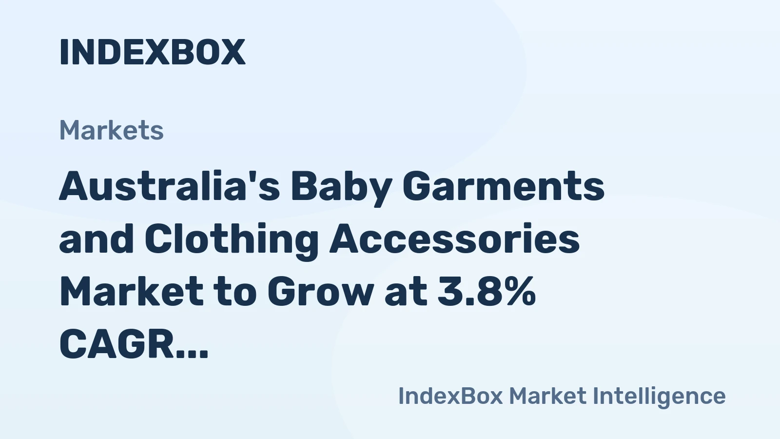 Australia's Baby Garments and Clothing Accessories Market to Grow at 3.8% CAGR, Reaching 44M Units by 2035
