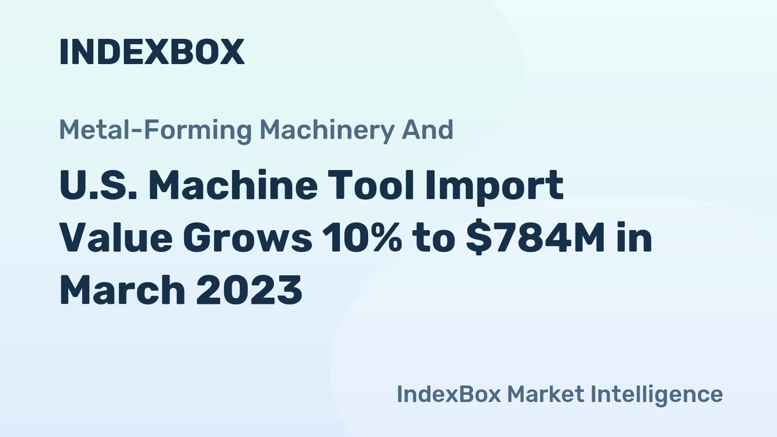 U.S. Machine Tool Import Value Grows 10% to $784M in March 2023