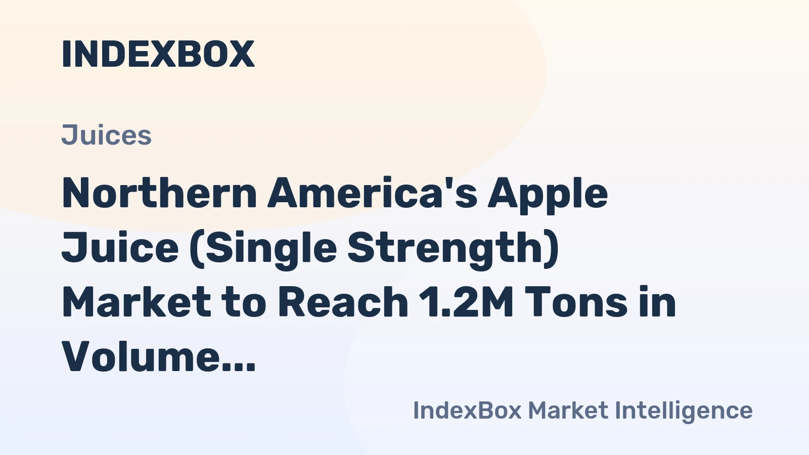 Northern America's Apple Juice (Single Strength) Market to Reach 1.2M Tons in Volume and $3B in Value by 2035, with Slow Growth Expected