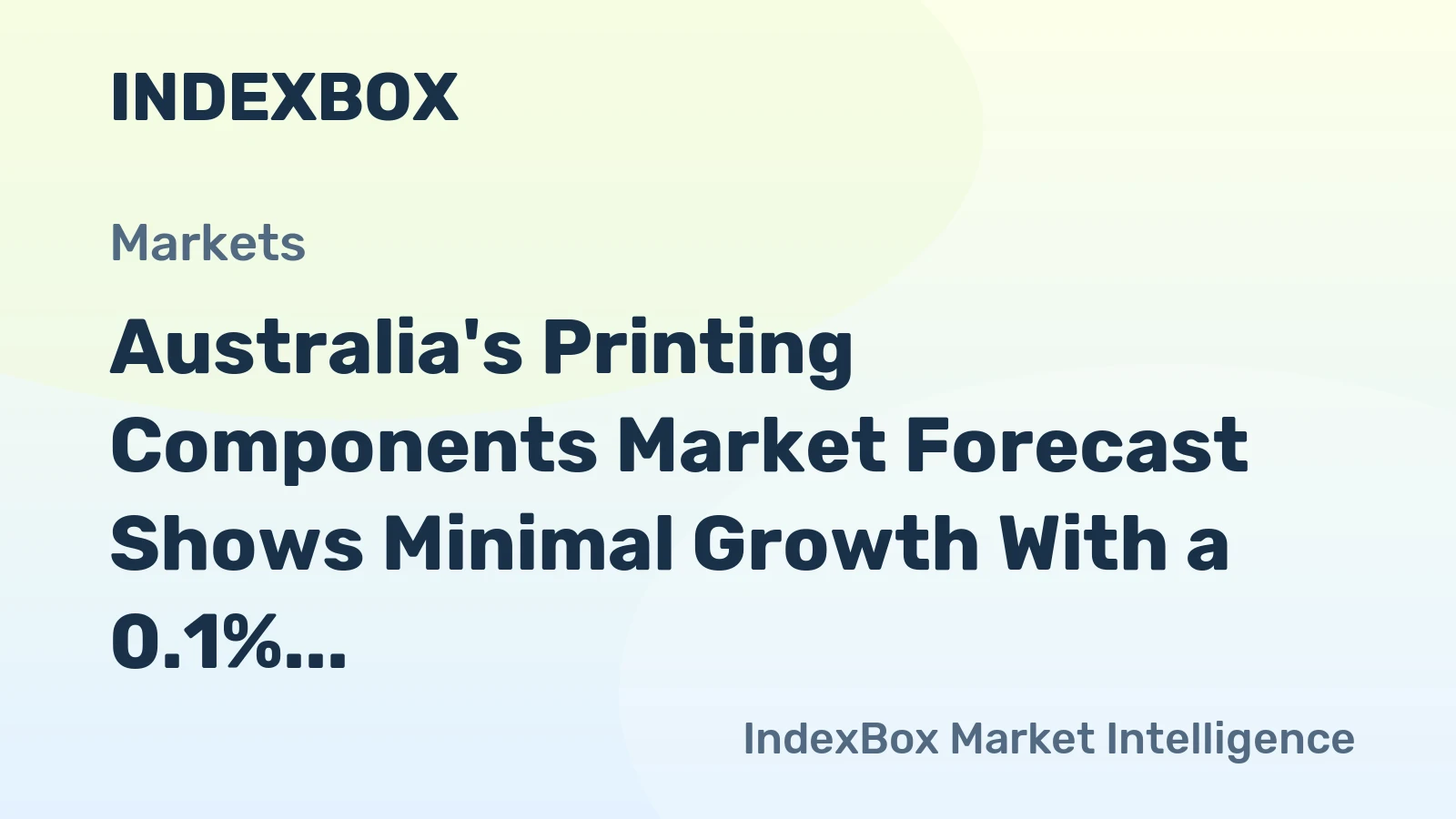 Australia's Printing Components Market Forecast Shows Minimal Growth With a 0.1% CAGR Through 2035