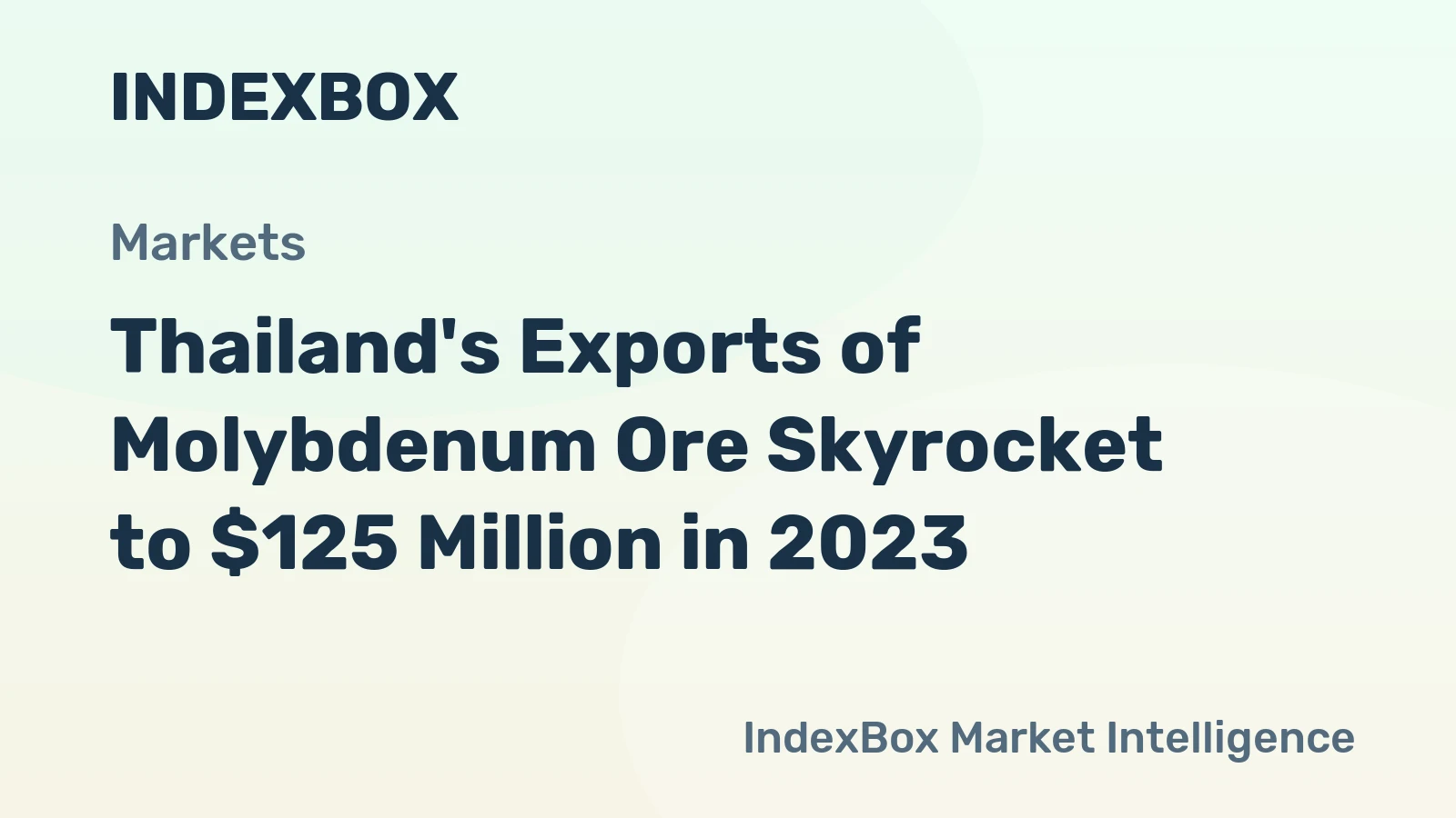 Thailand's Exports of Molybdenum Ore Skyrocket to $125 Million in 2023