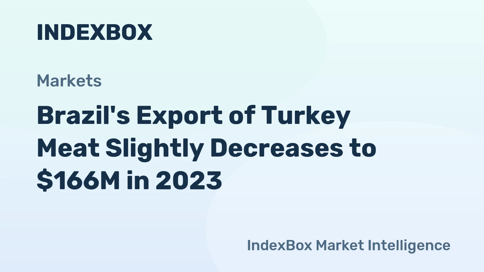 Brazil's Export of Turkey Meat Slightly Decreases to $166M in 2023