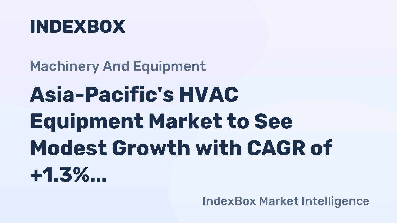 Asia-Pacific's HVAC Equipment Market to See Modest Growth with CAGR of +1.3% from 2024 to 2035