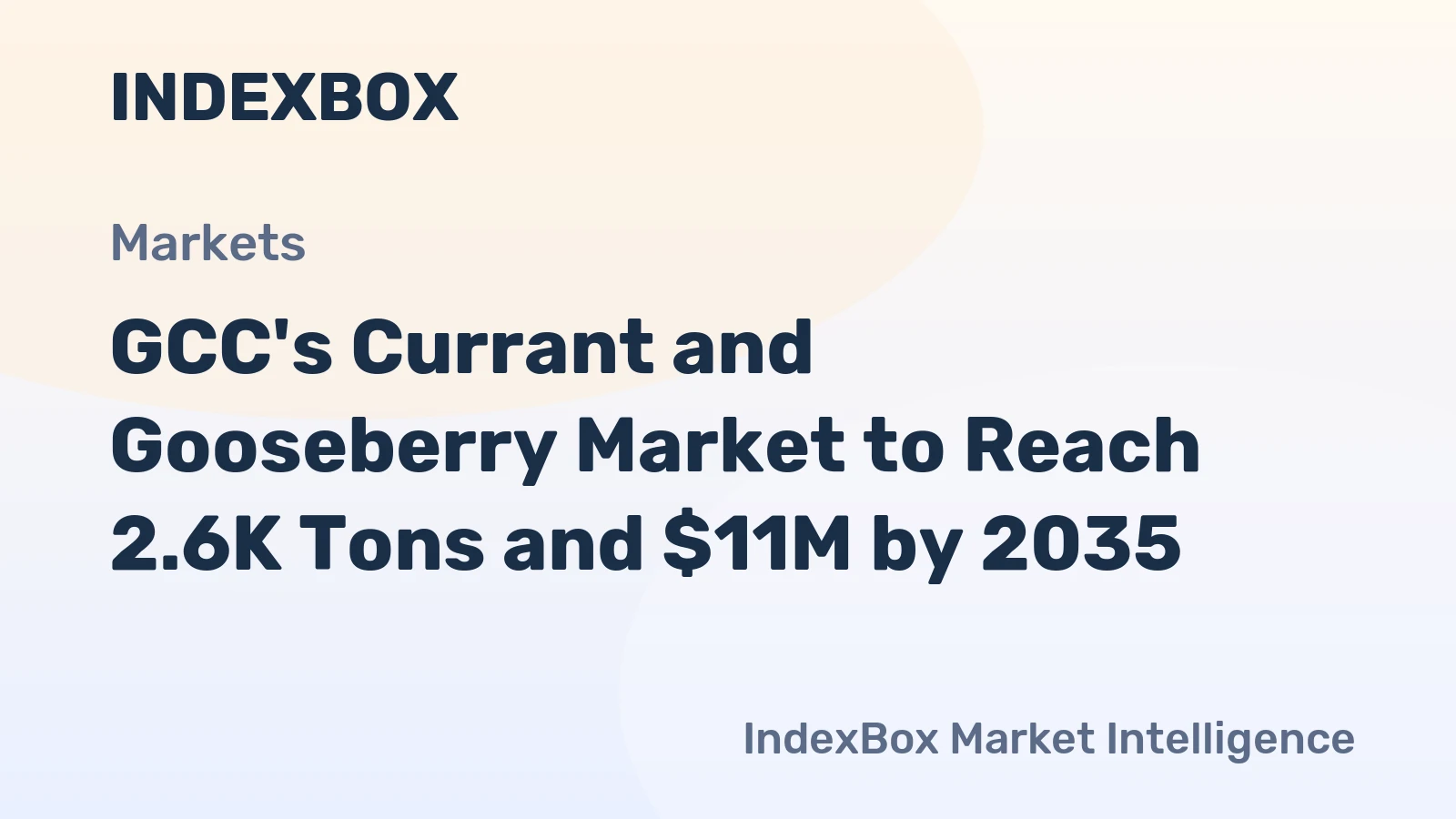 GCC's Currant and Gooseberry Market to Reach 2.6K Tons and $11M by 2035