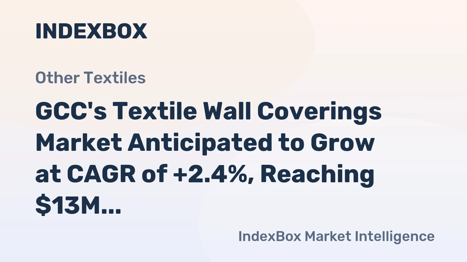 GCC's Textile Wall Coverings Market Anticipated to Grow at CAGR of +2.4%, Reaching $13M by 2035