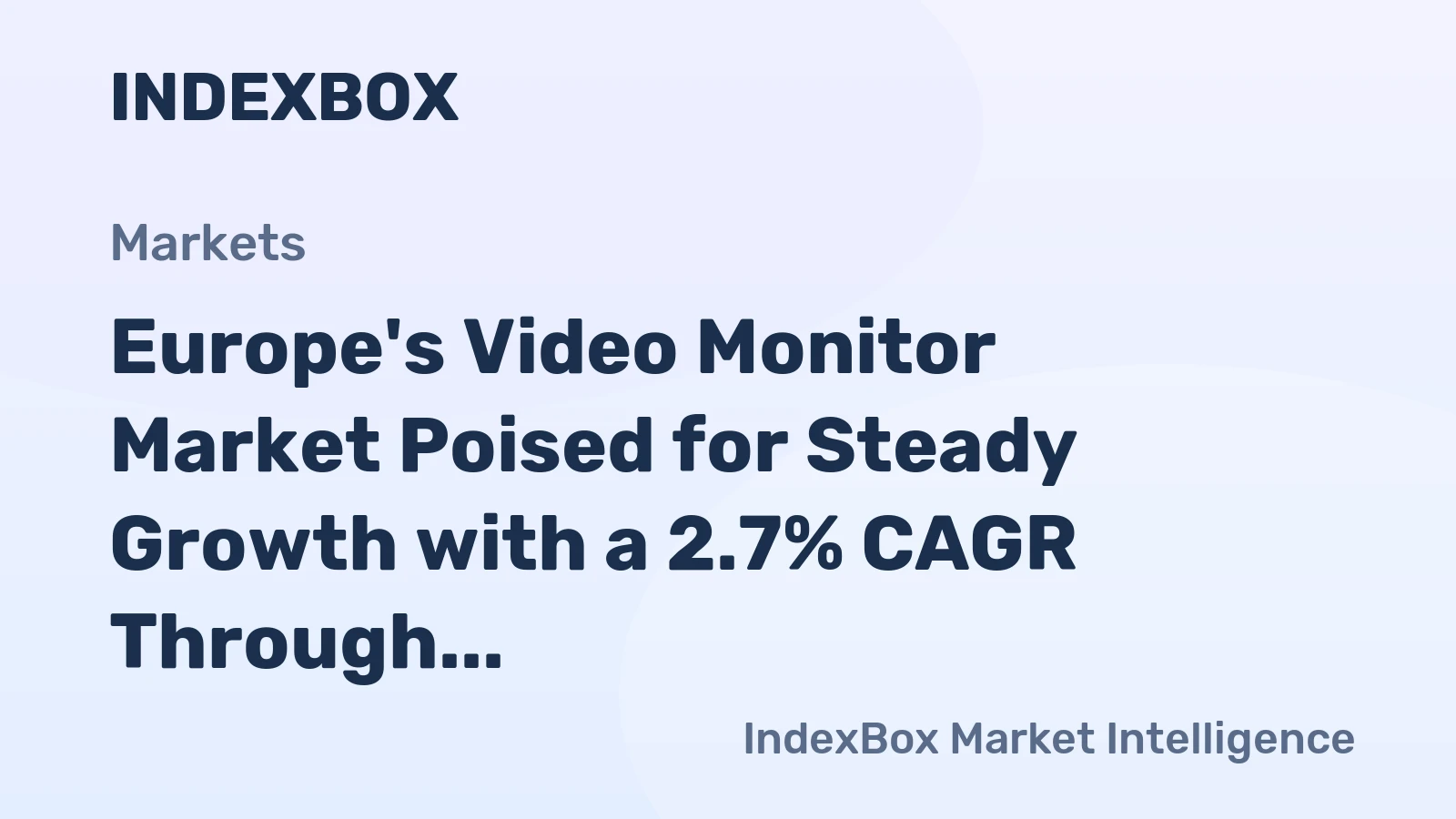 Europe's Video Monitor Market Poised for Steady Growth with a 2.7% CAGR Through 2035