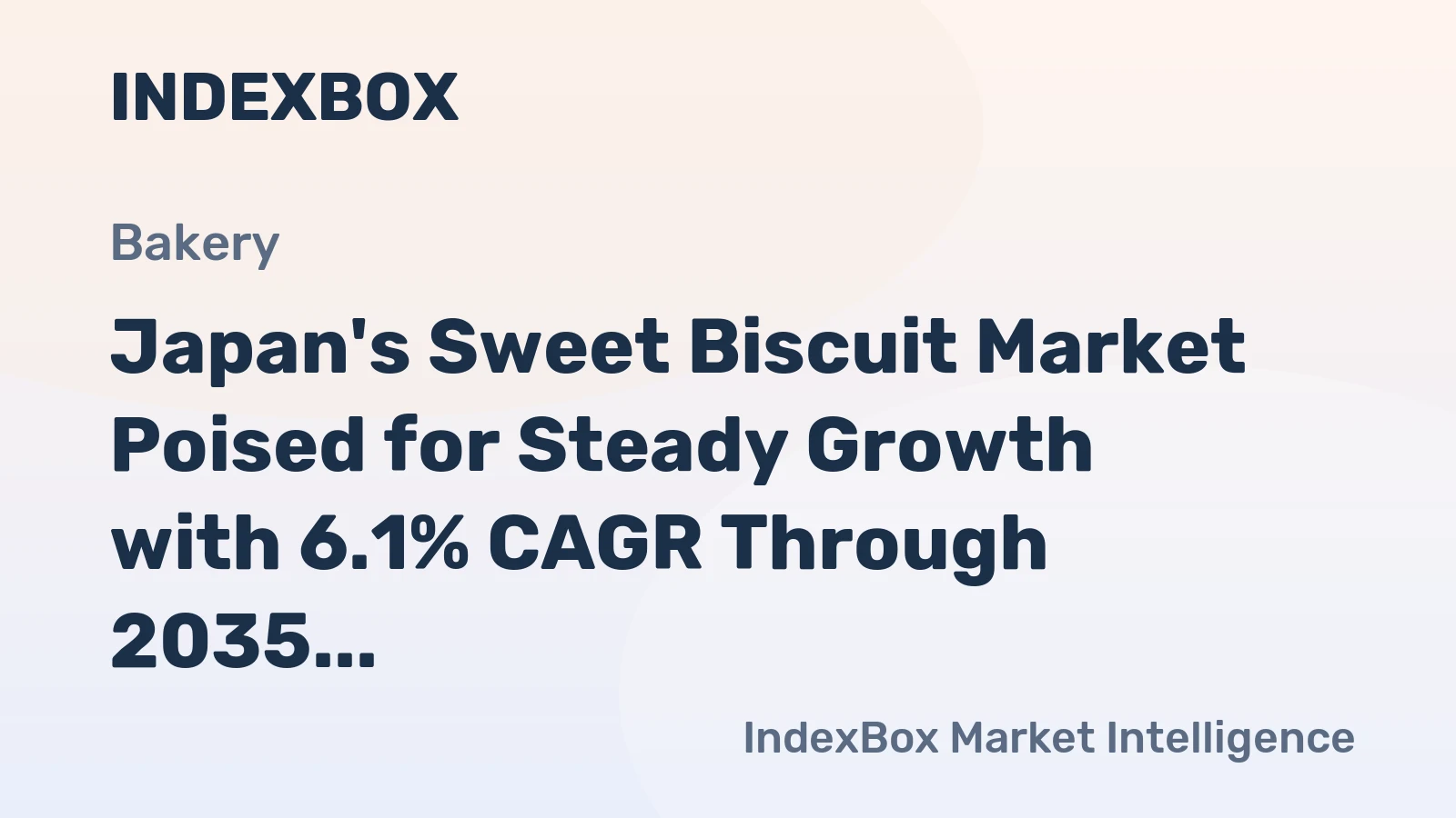 Japan's Sweet Biscuit Market Poised for Steady Growth with 6.1% CAGR Through 2035