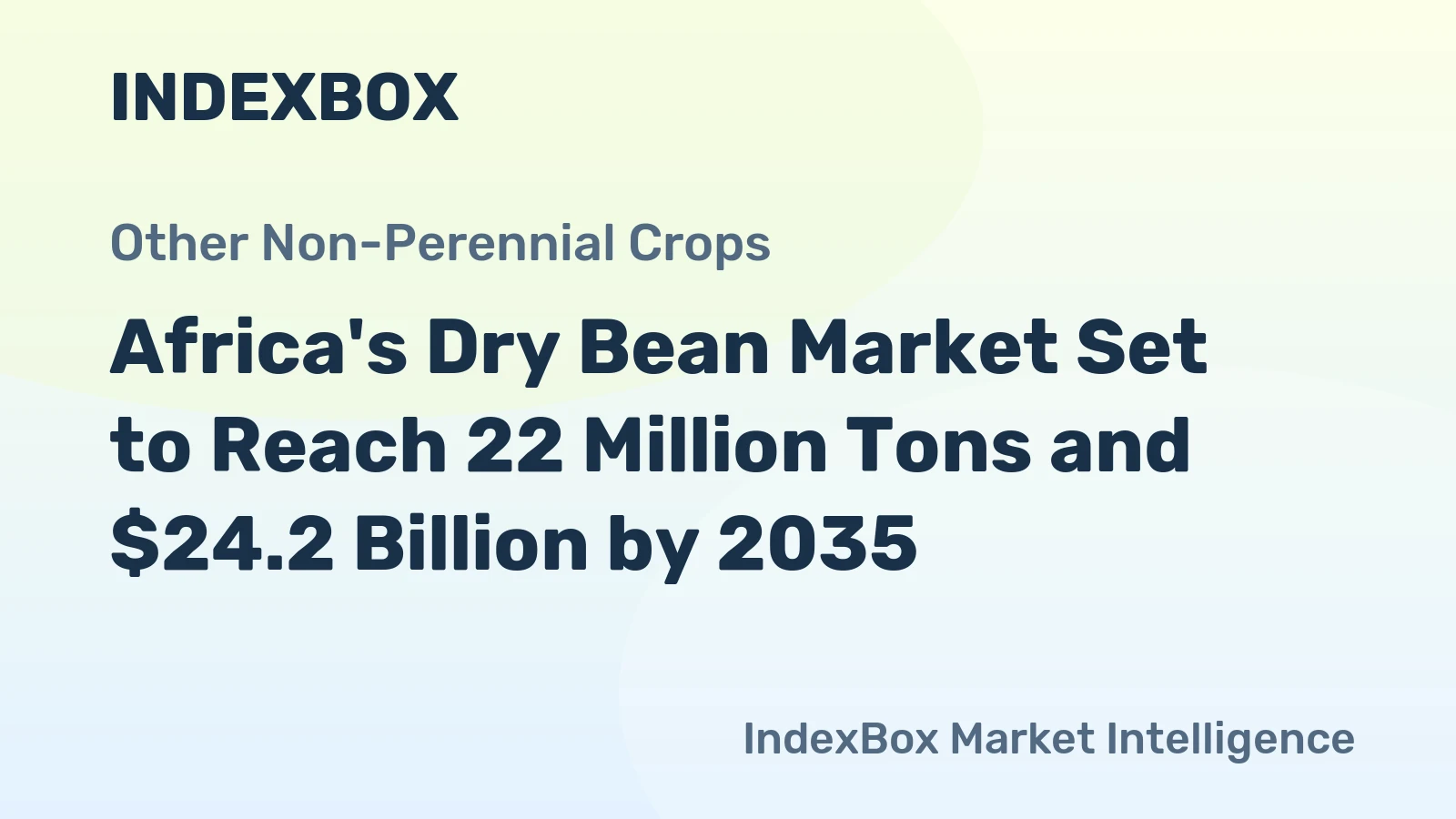 Africa's Dry Bean Market Set to Reach 22 Million Tons and $24.2 Billion by 2035