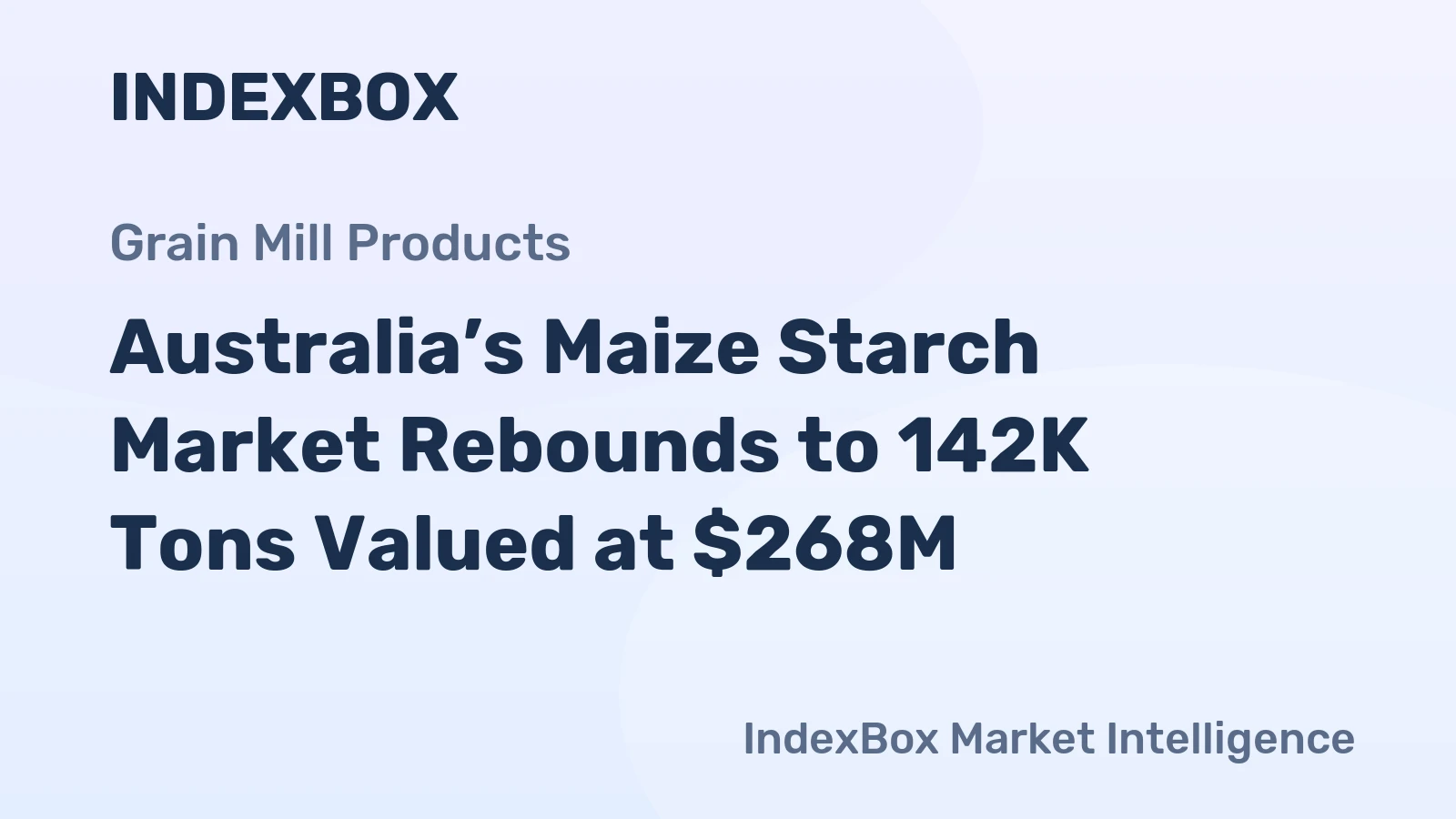 Australia’s Maize Starch Market Rebounds to 142K Tons Valued at $268M