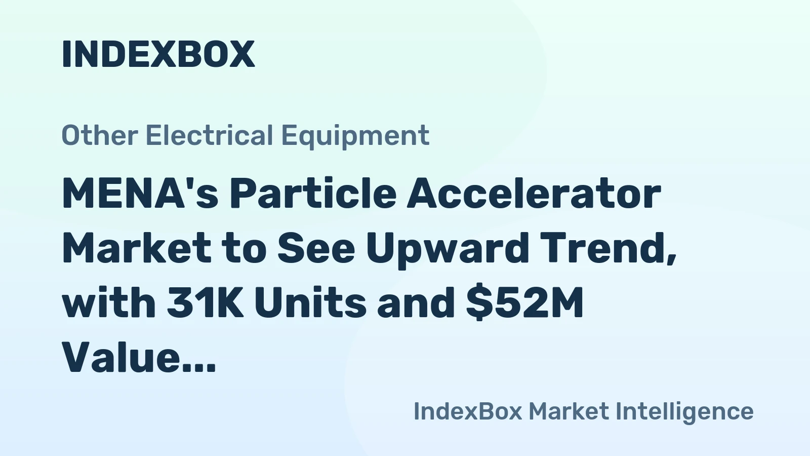MENA's Particle Accelerator Market to See Upward Trend, with 31K Units and $52M Value Expected by 2035