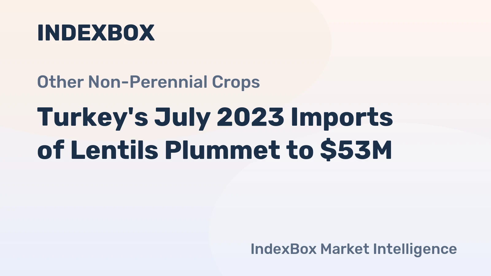 Turkey's July 2023 Imports of Lentils Plummet to $53M