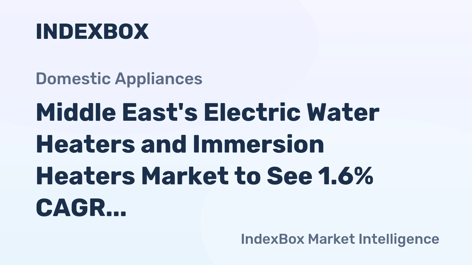 Middle East's Electric Water Heaters and Immersion Heaters Market to See 1.6% CAGR Growth by 2035