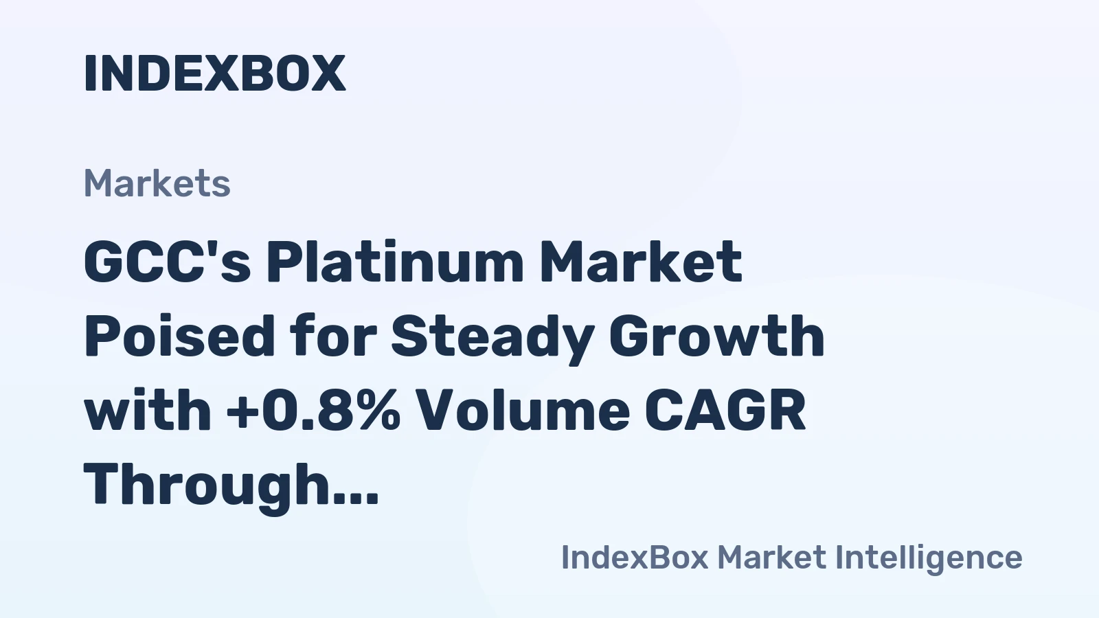 GCC's Platinum Market Poised for Steady Growth with +0.8% Volume CAGR Through 2035