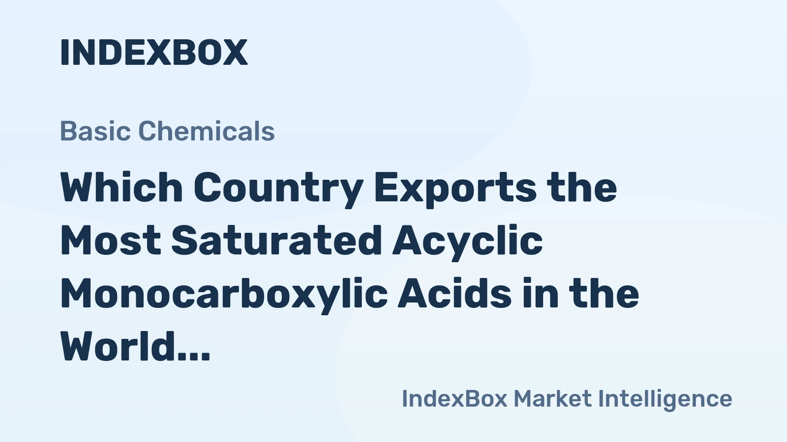 Which Country Exports the Most Saturated Acyclic Monocarboxylic Acids in the World?