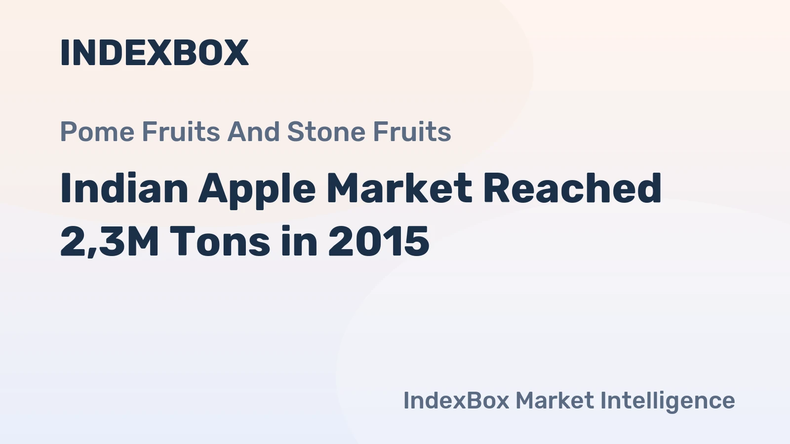 Indian Apple Market Reached 2,3M Tons in 2015