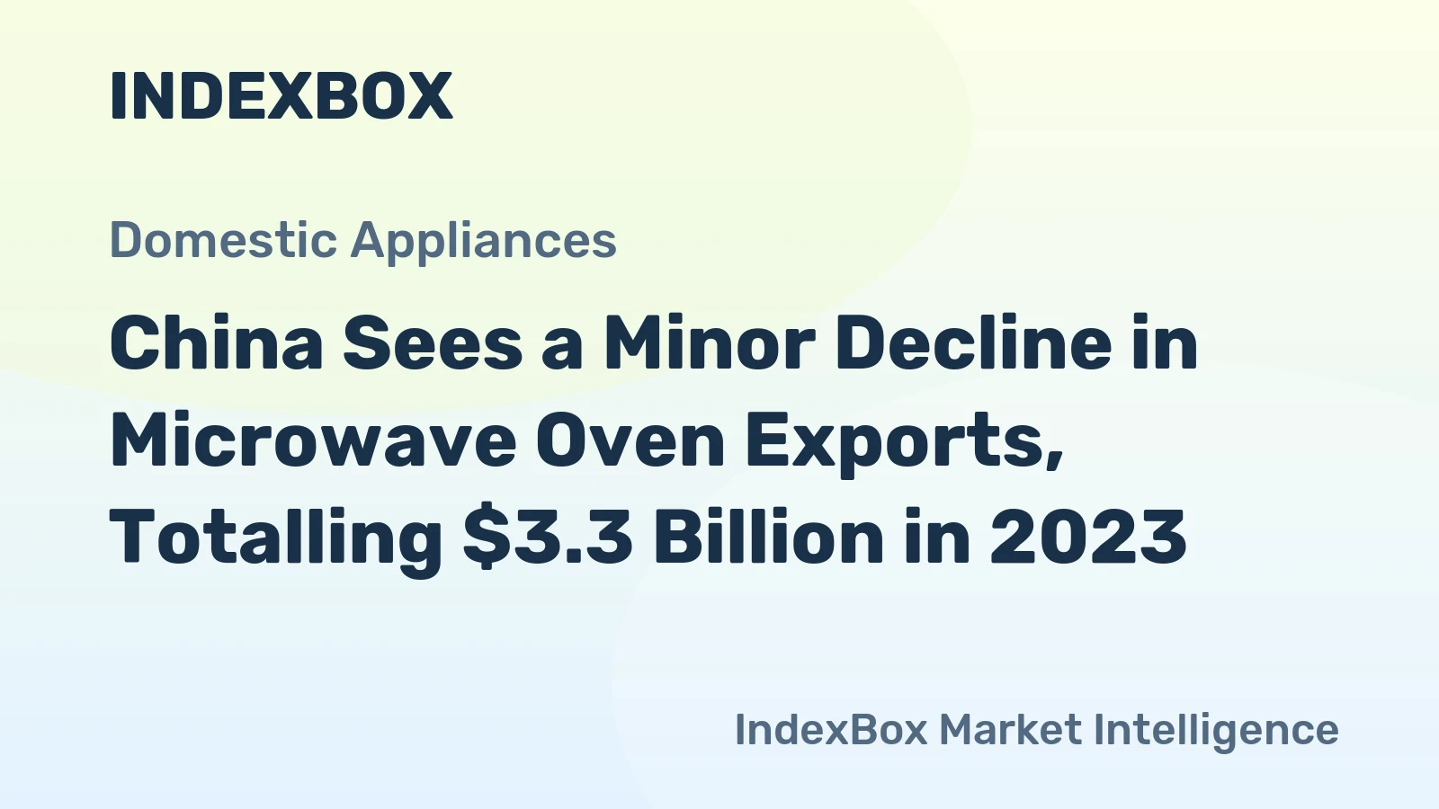 China Sees a Minor Decline in Microwave Oven Exports, Totalling $3.3 Billion in 2023