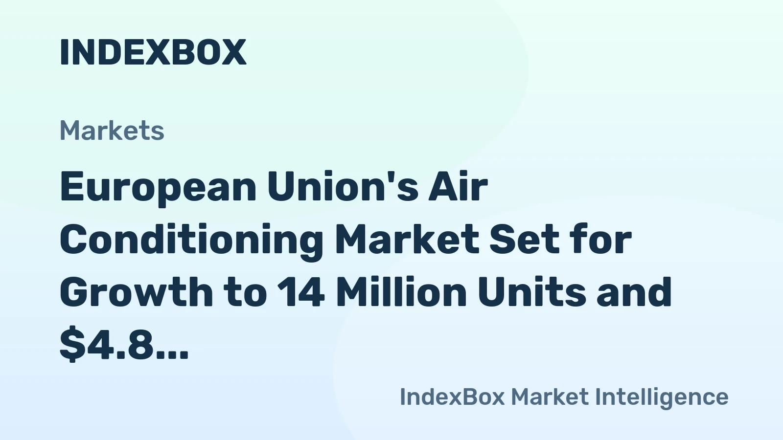 European Union's Air Conditioning Market Set for Growth to 14 Million Units and $4.8 Billion in Value