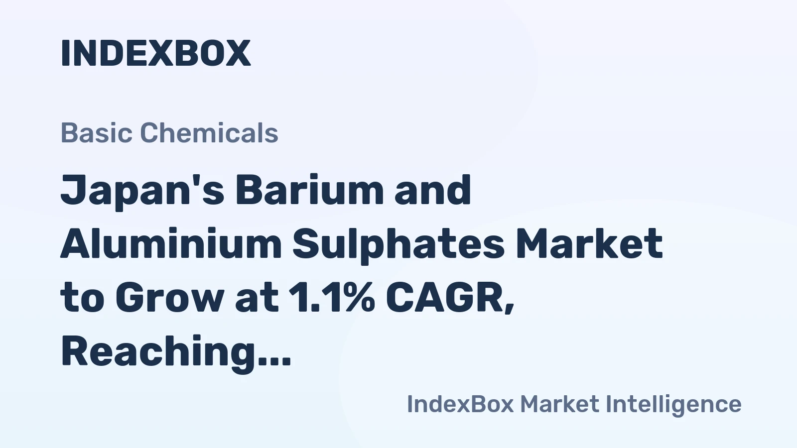 Japan's Barium and Aluminium Sulphates Market to Grow at 1.1% CAGR, Reaching $563M by 2035