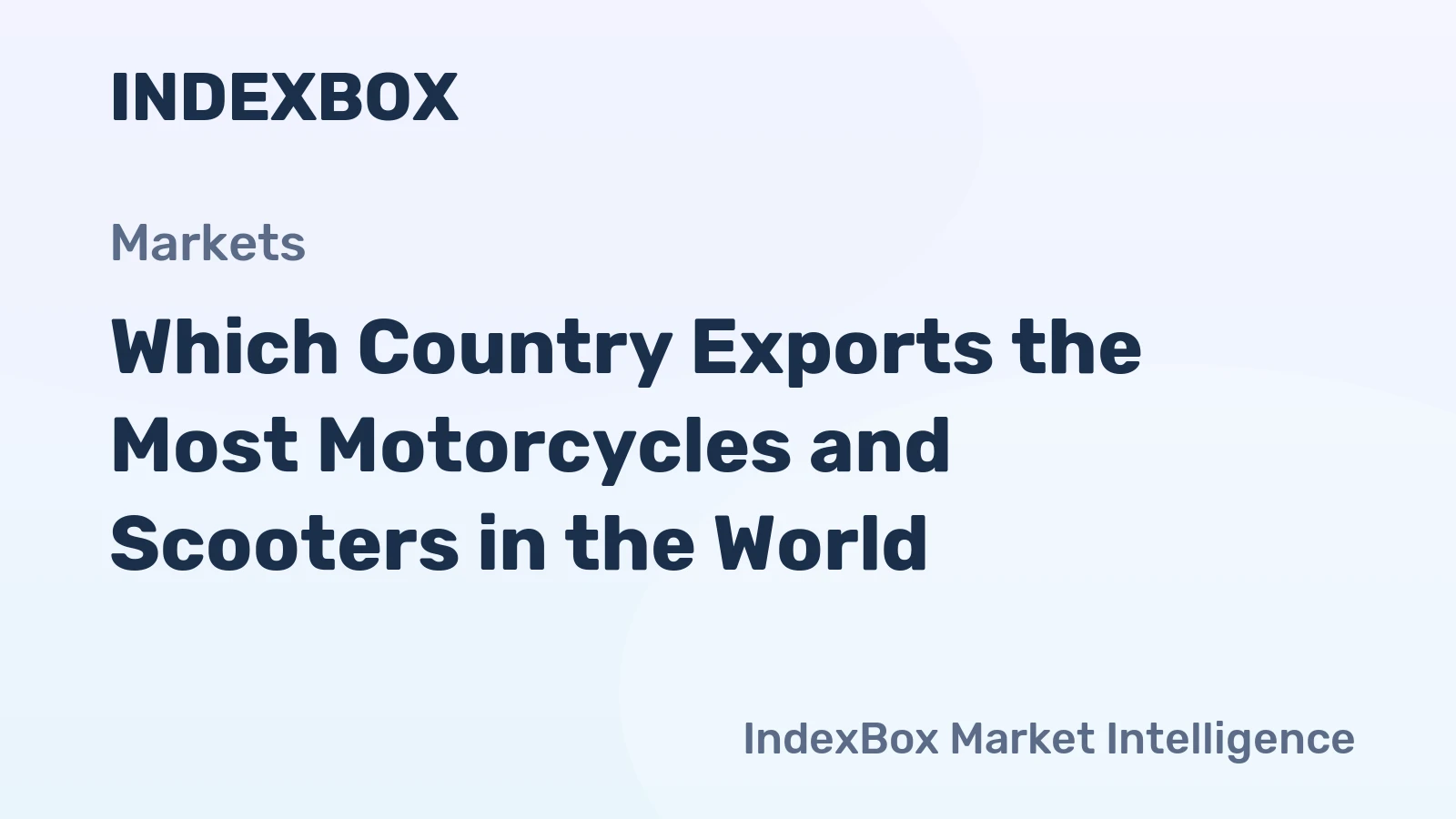 Which Country Exports the Most Motorcycles and Scooters in the World?