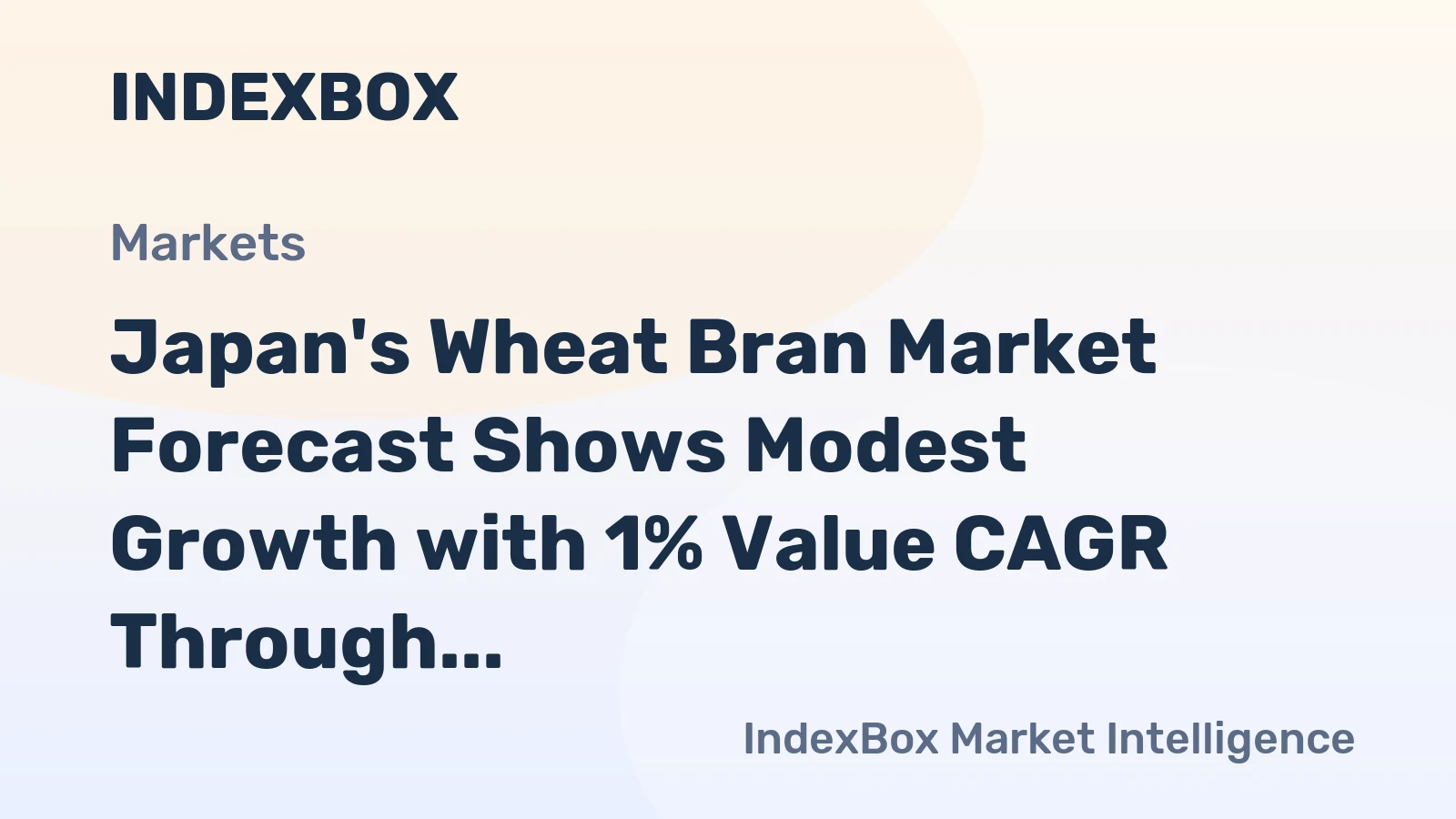 Japan's Wheat Bran Market Forecast Shows Modest Growth with 1% Value CAGR Through 2035