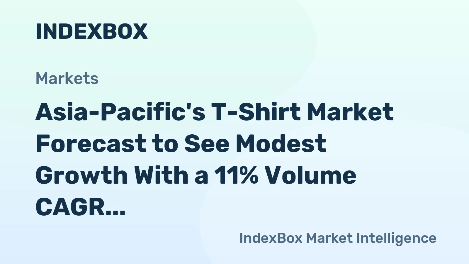 Asia-Pacific's T-Shirt Market Forecast to See Modest Growth With a 11% Volume CAGR Through 2035