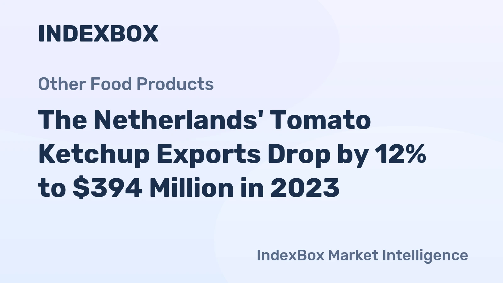 The Netherlands' Tomato Ketchup Exports Drop by 12% to $394 Million in 2023