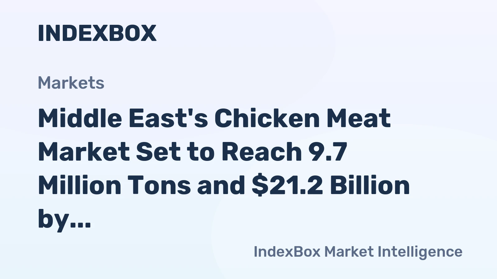 Middle East's Chicken Meat Market Set to Reach 9.7 Million Tons and $21.2 Billion by 2035