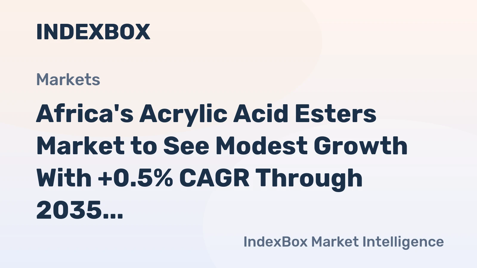Africa's Acrylic Acid Esters Market to See Modest Growth With +0.5% CAGR Through 2035