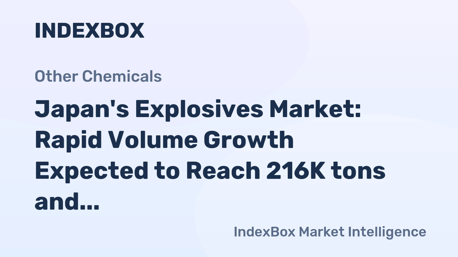 Japan's Explosives Market: Rapid Volume Growth Expected to Reach 216K tons and $5.2B by 2035